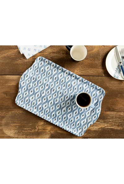 English Home Coastal Bliss Melamin Tepsi 46X29 cm Mavi English Home Coastal Bliss Melamin Tepsi 46X29 cm Mavi