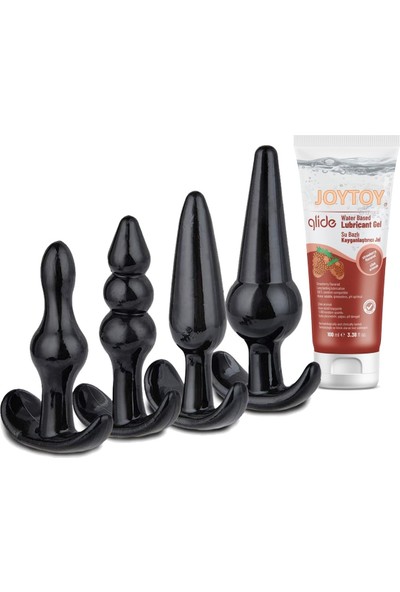 Joytoy Anal Alıştırma Seti + 100ML Kaydırıcı Jel 4 Adet Anal Plug Joytoy Anal Alıştırma Seti + 100ML Kaydırıcı Jel 4 Adet Anal Plug