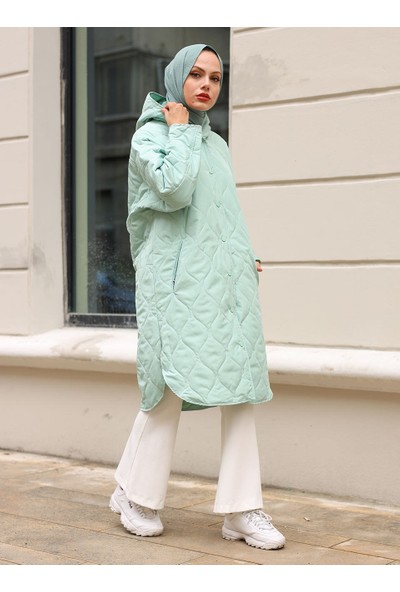 Elzen Collection Ince Kapitone Mont Yeşil Elzen Collection Ince Kapitone Mont Yeşil