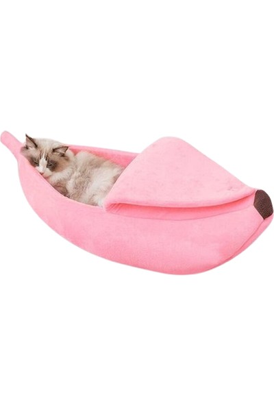 Sepetlesene Taşınabilir Muz Şekilli Rahat Kedi Köpek Yatağı Minderli Muz Yatak Kedi Köpek Evi Yastık Pembe Sepetlesene Taşınabilir Muz Şekilli Rahat Kedi Köpek Yatağı Minderli Muz Yatak Kedi Köpek Evi Yastık Pembe
