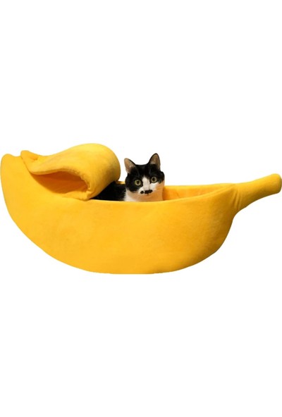 Sepetlesene Taşınabilir Pratik Muz Kedi Köpek Yatağı Minderli Evcil Hayvan Evi Muz Yatak Sarı Sepetlesene Taşınabilir Pratik Muz Kedi Köpek Yatağı Minderli Evcil Hayvan Evi Muz Yatak Sarı