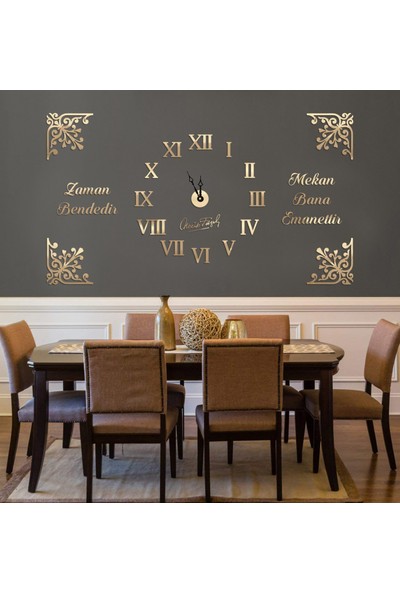 Neva Design Zaman Bendedir ve Mekan Bana Emamettir Duvar Saati / Ahşap Desenli Sade Tasarım Lüks Dekoratif Saat Neva Design Zaman Bendedir ve Mekan Bana Emamettir Duvar Saati / Ahşap Desenli Sade Tasarım Lüks Dekoratif Saat