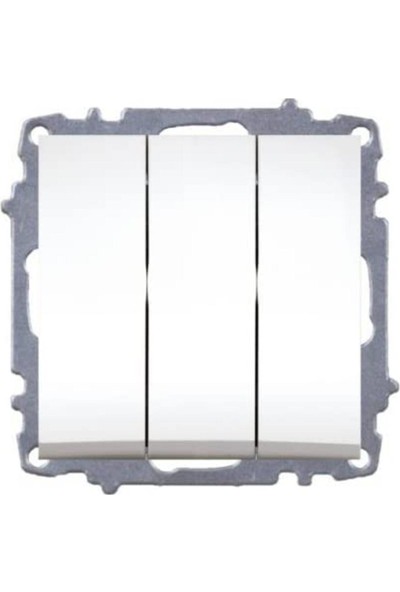 Elbi Zena Mek.beyaz Üçlü Anahtar Elbi