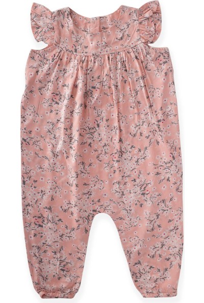 Cigit Viskon Kolu Fırfırlı Tulum 2-6 Yaş Pembe Cigit Viskon Kolu Fırfırlı Tulum 2-6 Yaş Pembe