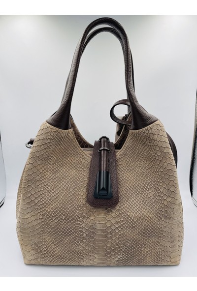 Time Deri TIMELUXURY385 Hakiki Deri Kadın Omuz Çantası