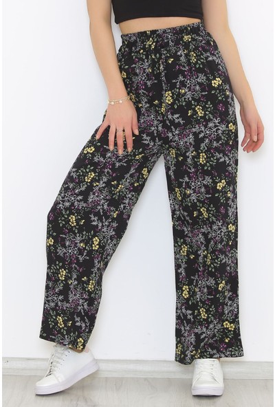 Modaymış Desenli Pantolon Siyahmor - 211084.1247.