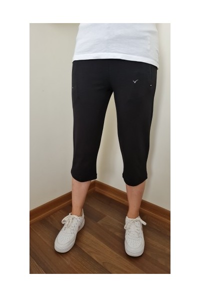 Anger Kadın Yüksek Bel Pamuklu Fermuarlı Kapri