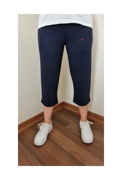 Anger Kadın Yüksek Bel Pamuklu Fermuarlı Kapri