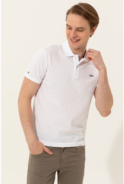 U.S. Polo Assn. Erkek Beyaz T Shirt Basic 50251701-VR013