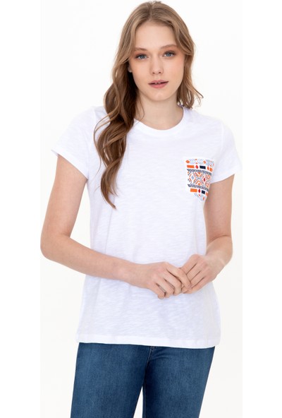 U.S. Polo Assn. Bayan Beyaz T Shirt 50252286-VR013