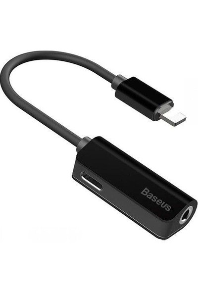Baseus Polham Baseus 2in1 Iphone Lightning Şarj ve 3.5mm Kulaklık Çoğaltıcı Çevirici Adaptör, Dönüştürücü