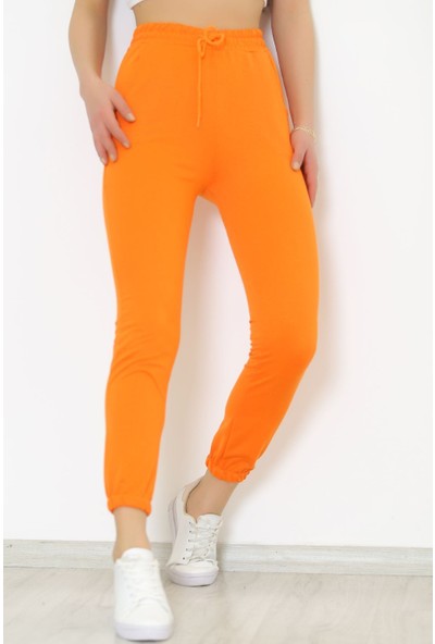 Iki Iplik Eşofman Altı Turuncu