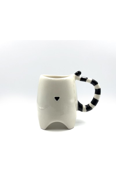 Özel Seri El Yapımı Seramik Kedi Kupa