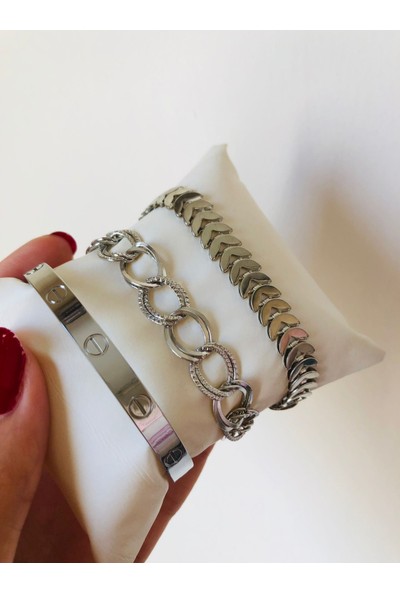 bioaksesuar Kadın Rose Gold Renkli Kombin Bileklik