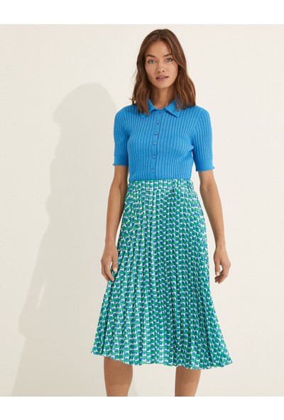 Koton Melis Ağazat x Koton - Polo Yaka Triko Hırka