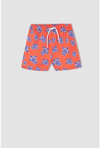 DeFacto Erkek Çocuk Defacto Fit Desenli Yüzme Şort X4146A622HS