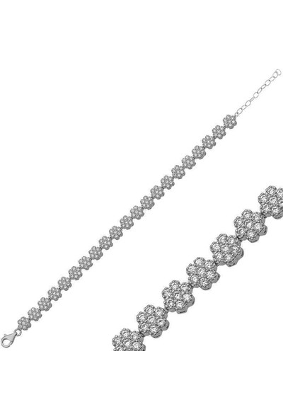 Gumush ​gümüş Çiçek Bayan Bileklik