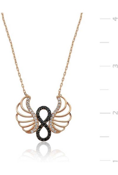 Gumush Gümüş Melek Kanadı Sonsuzluk Bayan Kolye Gumush Gümüş Melek Kanadı Sonsuzluk Bayan Kolye