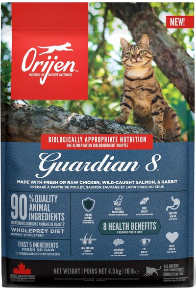 Orijen Guardian 8 Yetişkin Kedi Maması 4.5kg Orijen Guardian 8 Yetişkin Kedi Maması 4.5kg