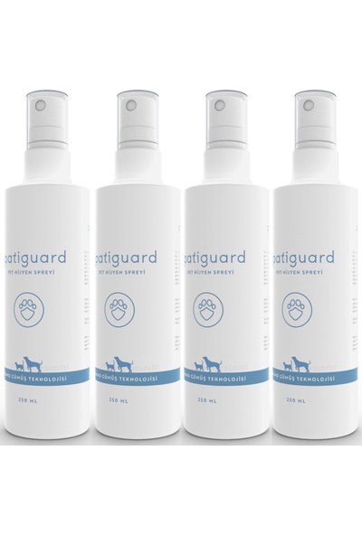 Patiguard Nano Gümüş Pet Hijyen Spreyi 4 x 250ML Patiguard Nano Gümüş Pet Hijyen Spreyi 4 x 250ML