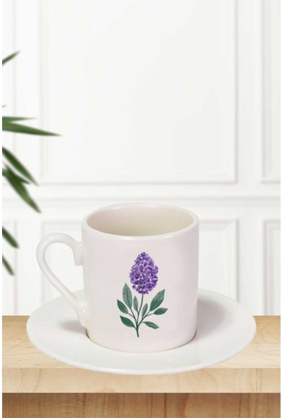 Gizeo Concept Çiçek Desenli 20 Türk Kahvesi Fincanı