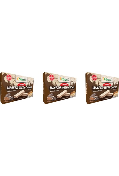 Dr. Gluten Kakaolu Gofret 100 Gram( Glutensiz) 3 Lü Set