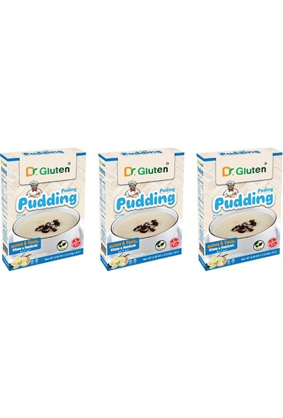 Dr. Gluten Dr.gluten Glutensiz Kinoalı Vanilyalı Puding 224 G x 3 Adet