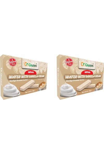 Dr. Gluten Vanilyalı Gofret 100 Gram( Glutensiz) 2 Liset