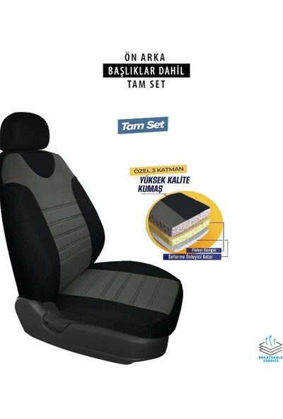 Max Tech Renault Broadway Oto Koltuk Kılıfı Seti Trend G