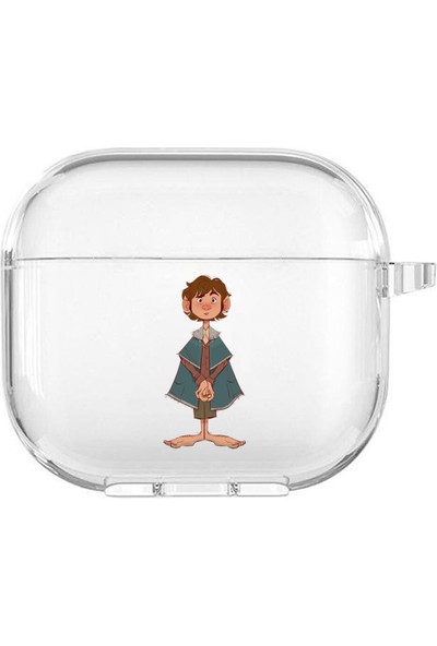 Mupity Airpods 3. Nesil Uyumlu Bilbo Baggins Desenli Premium Silikonlu Şeffaf Airpods Kılıfı