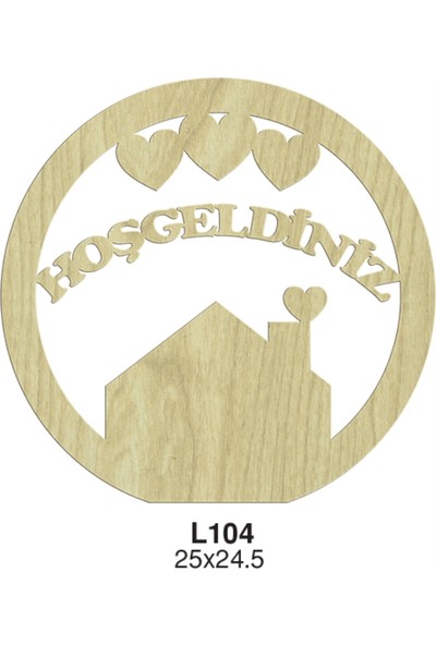 Alife L104 Hoşgeldiniz Ahşap Kapı Süsü, Boyasız Ahşap Süs Alife L104 Hoşgeldiniz Ahşap Kapı Süsü, Boyasız Ahşap Süs