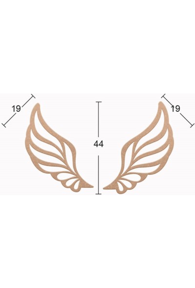 Alife DS83 Dekoratif Duvar Süsü Kanatlar, Boyanabilir Mdf Süs Alife DS83 Dekoratif Duvar Süsü Kanatlar, Boyanabilir Mdf Süs