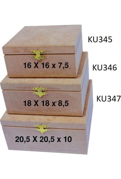 Alife KU345 Küçük Klipsli Kare Kutu, Boyasız Ham Ahşap Mdf Kutu Alife KU345 Küçük Klipsli Kare Kutu, Boyasız Ham Ahşap Mdf Kutu