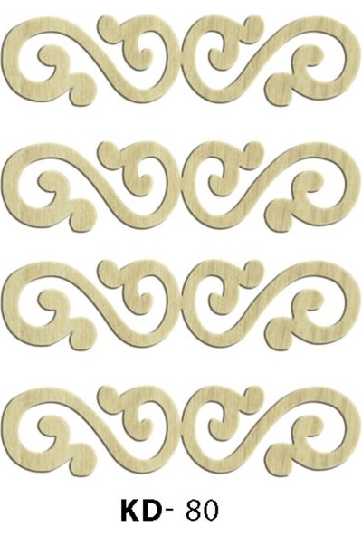 Alife KD80 Motif Ahşap Paket Süsü, Boyanabilir Ham Ahşap Süs