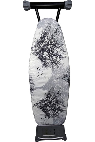 Sgteks Ütü Masası Kılıfı/örtüsü Gri Beyaz Çiçek