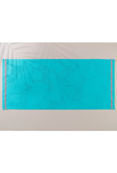 Madame Coco Laure Plaj Havlusu - Turkuaz - 70X150 cm Madame Coco Laure Plaj Havlusu - Turkuaz - 70X150 cm