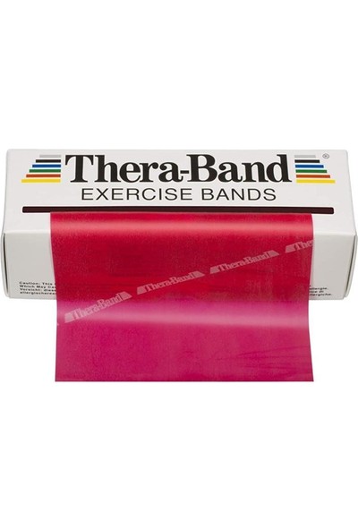Thera-Band Kırmızı Orta Sert Egzersiz Pilates Bandı Lastiği 1.5 M Kesme Thera-Band Kırmızı Orta Sert Egzersiz Pilates Bandı Lastiği 1.5 M Kesme