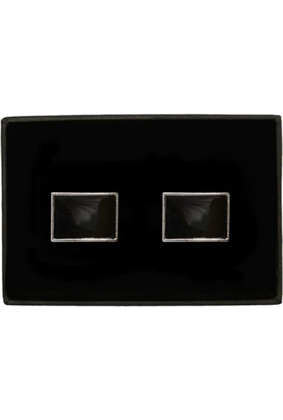 ALTINYILDIZ CLASSICS Erkek Siyah Düz Siyah Klasik Kol Düğmesi