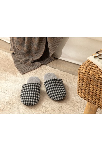 Squares Kumaş Erkek Ev Terliği 42 Gri