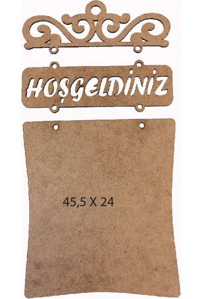 Alife L230 Kıvrımlı Hoşgeldiniz Pano Boyasız Mdf Pano