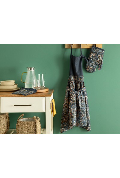 Flower Spree Pamuk Mutfak Önlüğü 70X80 cm Lacivert Flower Spree Pamuk Mutfak Önlüğü 70X80 cm Lacivert