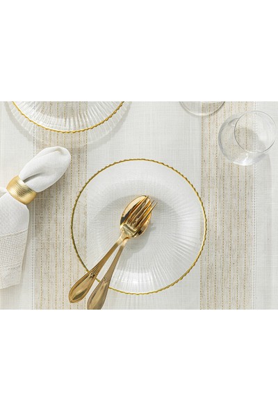 English Home Graceful Cam Çukur Tabak 21 cm Gold