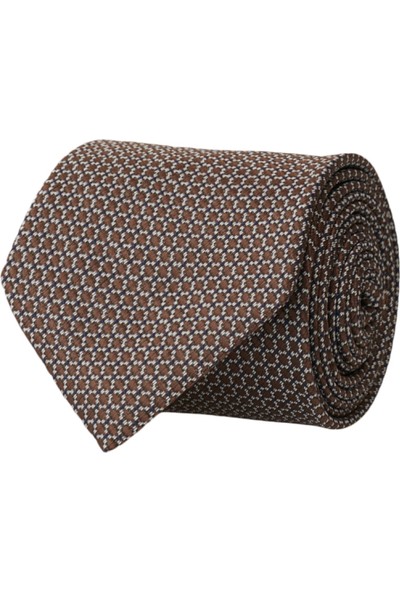ALTINYILDIZ CLASSICS Erkek Kahverengi Desenli Kahverengi Klasik Kravat