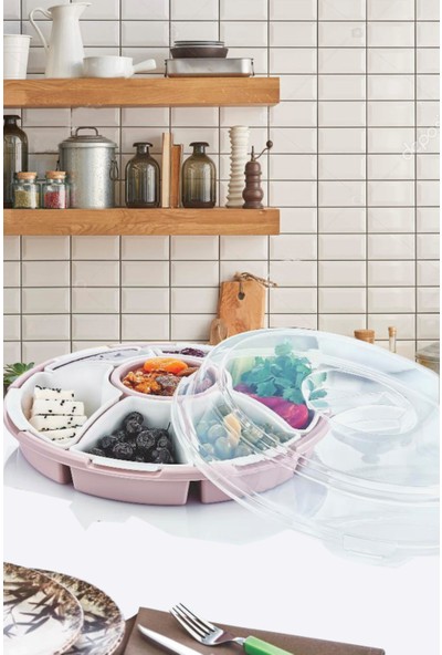 7 Bölmeli Kahvaltılık, Çerezlik, Saklama Kabı