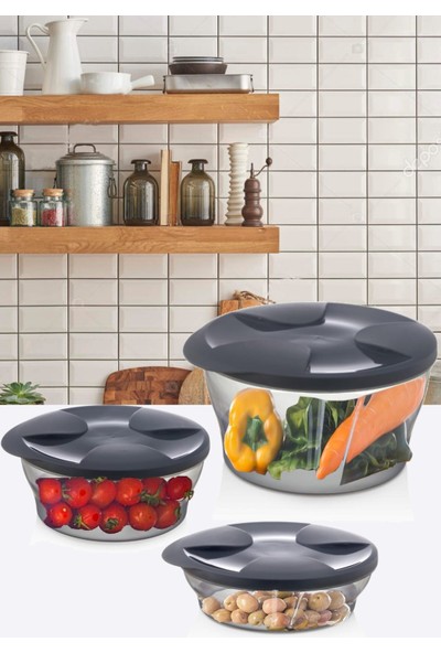 3'lü Yonca Plastik Saklama Kabı