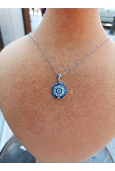 Firuze Gümüş Nazar Boncuklu Gümüş Kolye 1 Firuze Gümüş Nazar Boncuklu Gümüş Kolye 1