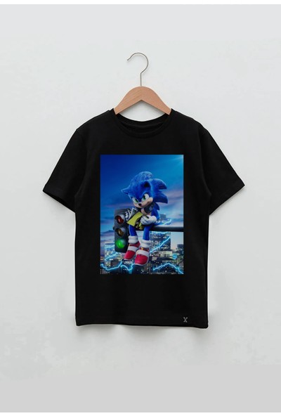 Darkia Kids Sonic Tasarım Baskılı Unisex Çocuk Tişört