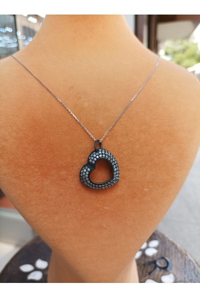 Firuze Gümüş Kalpli Zirkon Taşlı Gümüş Kadın Kolye Firuze Gümüş Kalpli Zirkon Taşlı Gümüş Kadın Kolye