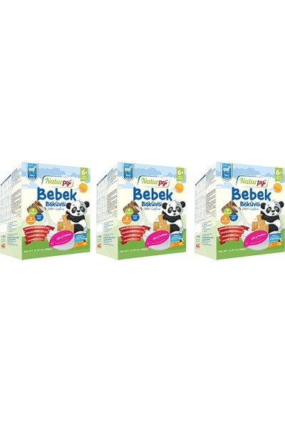 Naturpy 3'lü Organik Tam Buğday Unlu Keçi Sütlü Bebek Bisküvisi 300 G + 100 G Naturpy 3'lü Organik Tam Buğday Unlu Keçi Sütlü Bebek Bisküvisi 300 G + 100 G
