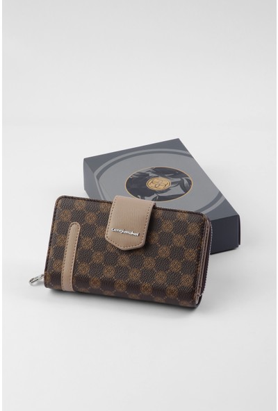Cengiz Pakel Monogram Kadın Orta Boy Cüzdan 65256MP Kahve/vizon Cengiz Pakel Monogram Kadın Orta Boy Cüzdan 65256MP Kahve/vizon